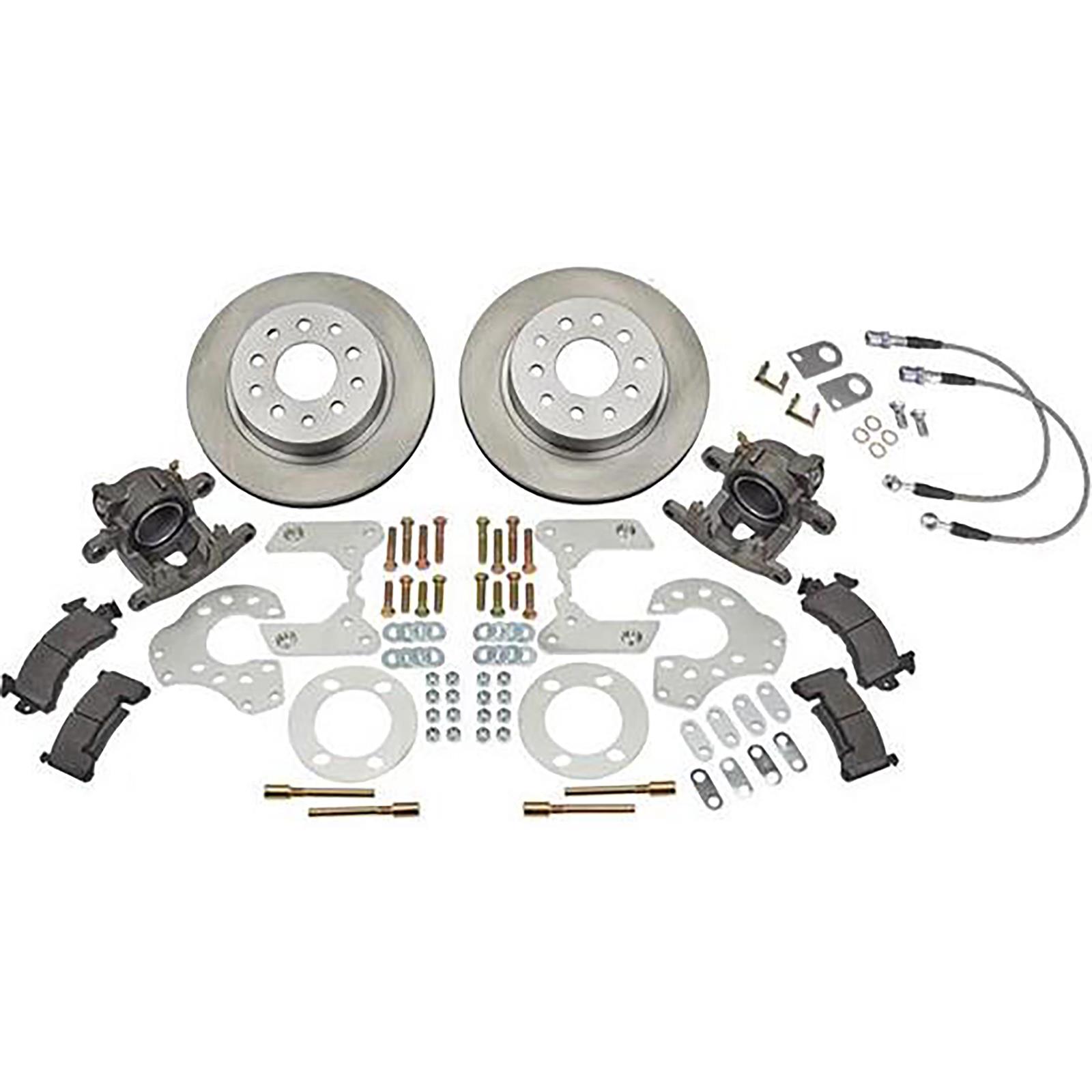 Ford 9 Inch Rearend Bolt-On Rear Disc Brake Kit & SS Brake Hoses