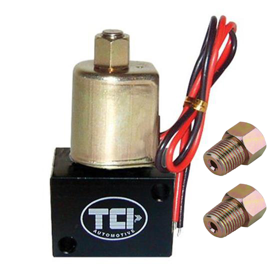 Electric Brake Shut-Off Valve & Straight Male Adapter Fittings