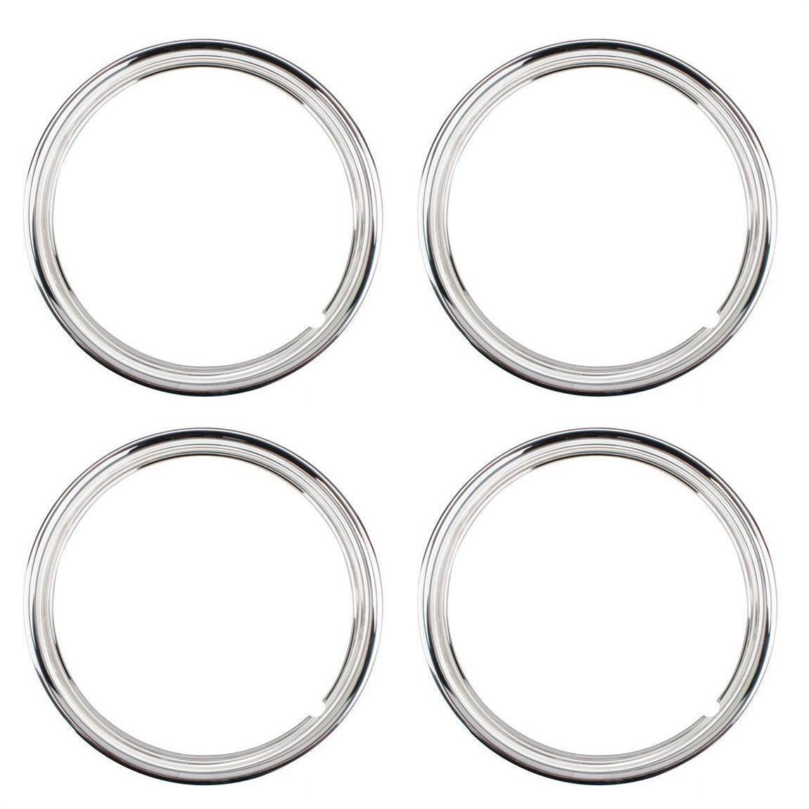 1940 Style Stainless Steel 15 Inch Beauty Ring, Ribbed, 4-Pack