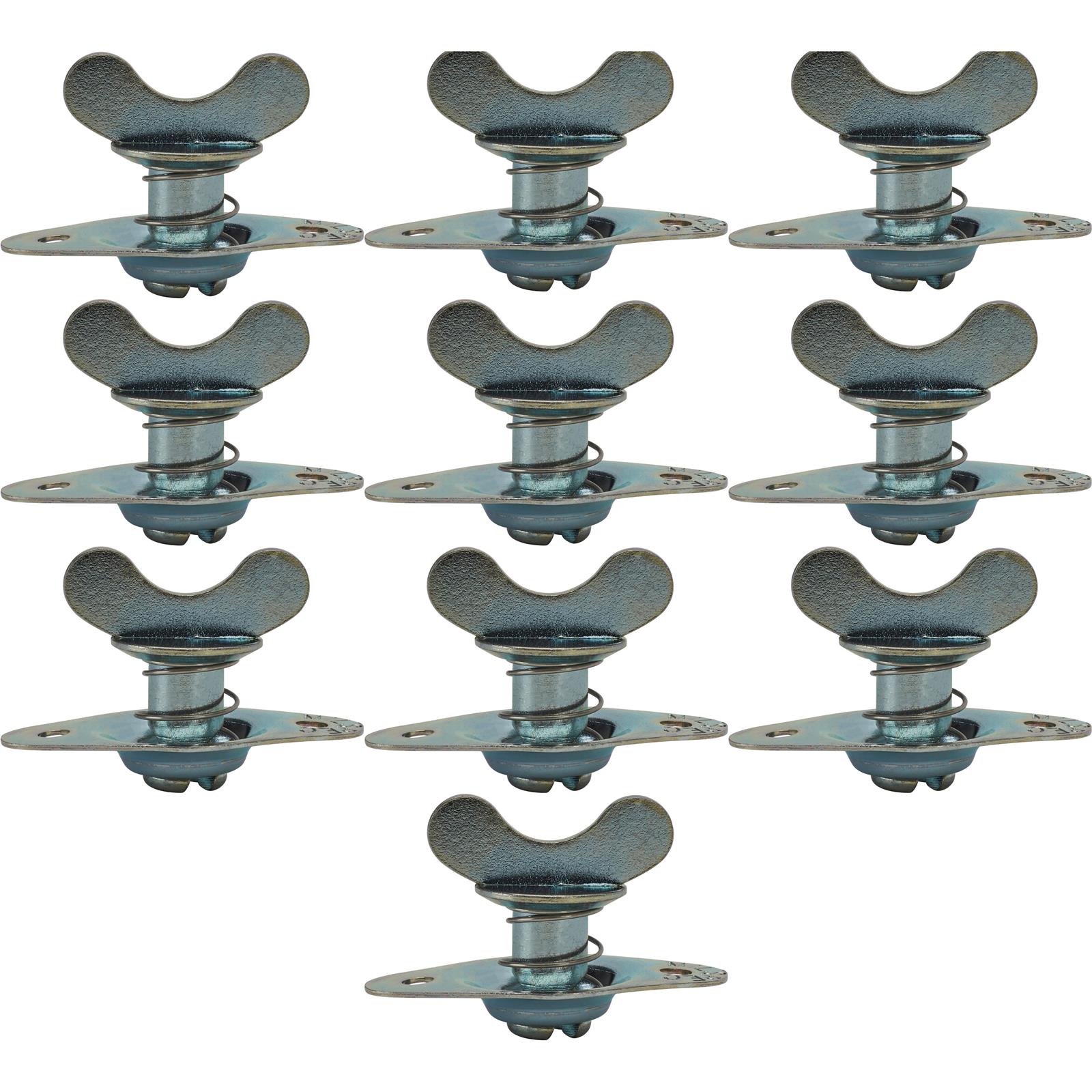 Butterfly Self-Ejecting Quarter Turn Fasteners, .500 In Grip, Pack/10