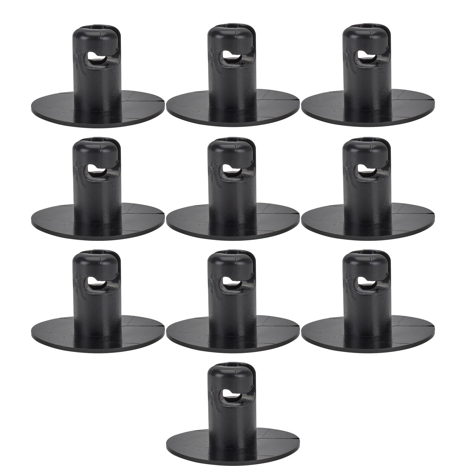 Plastic Large Head Quarter Turn Fasteners, .500 Inch Grip, Pack/10