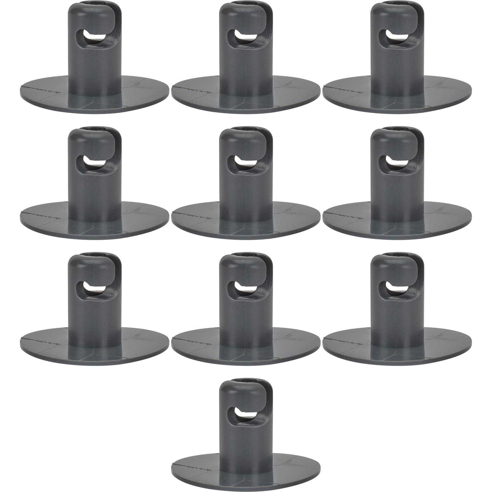 Plastic Large Head Quarter Turn Fasteners, .500 Inch Grip, Pack/10