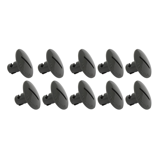 Plastic Large Head Quarter Turn Fasteners, .500 Inch Grip, Pack/10