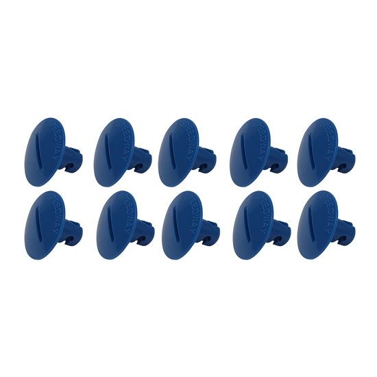Plastic Large Head Quarter Turn Fasteners, .500 Inch Grip, Pack/10