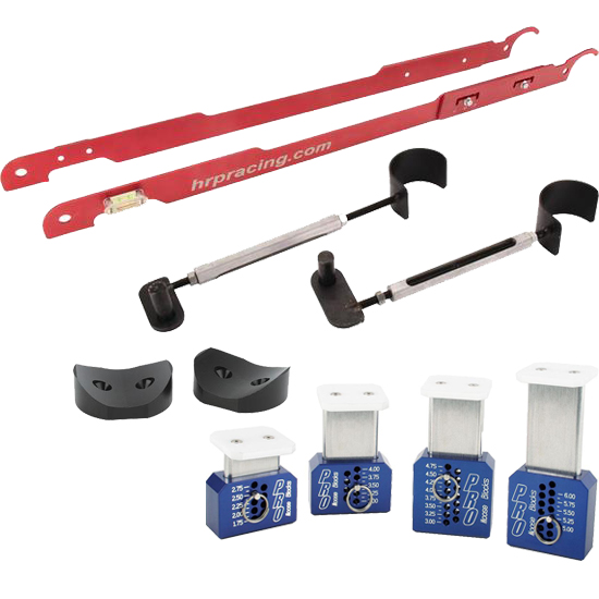 Moose Blocks Pro Adj Set Up Blocks, Axle Adapters & Squaring Tool