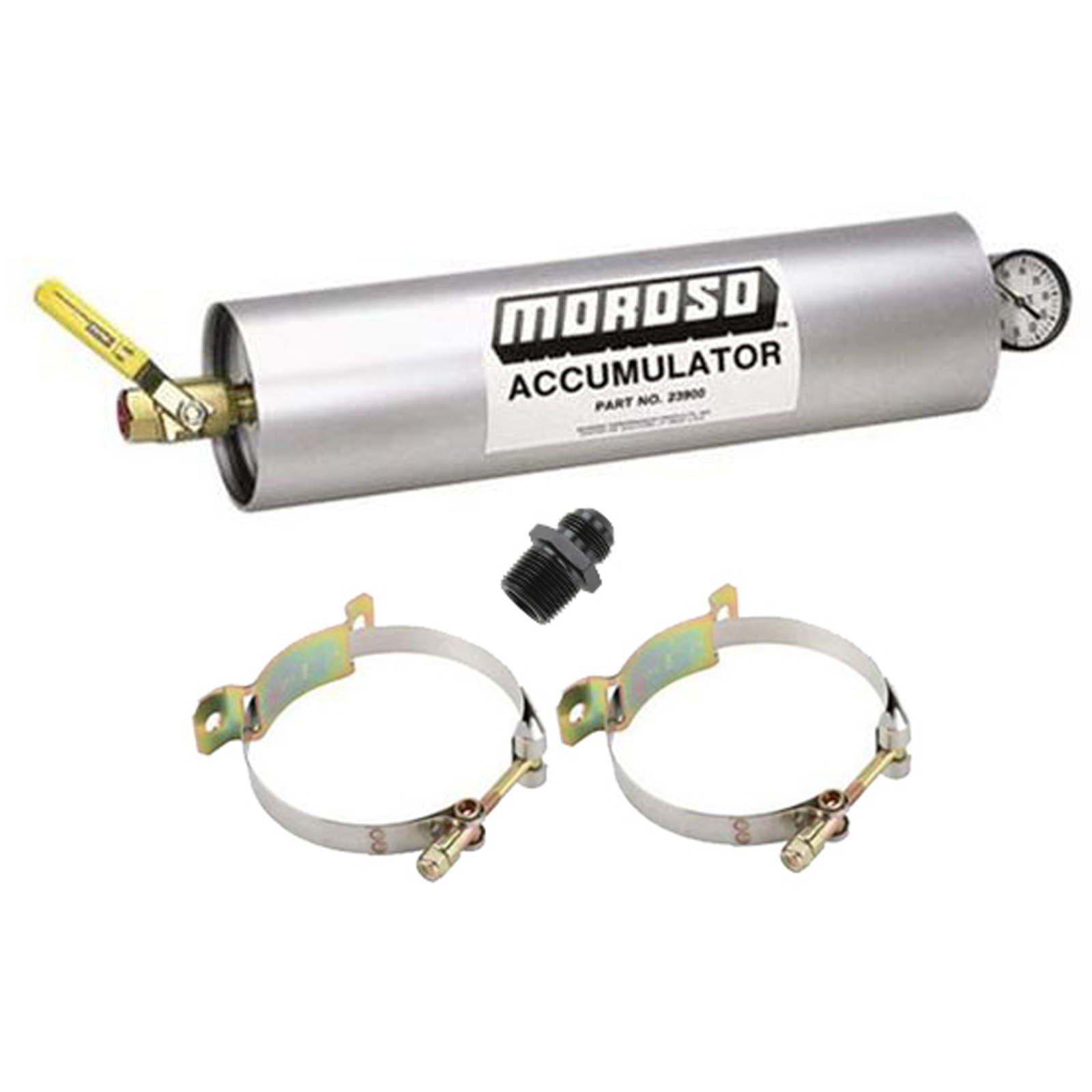 Moroso Accumulator, Mounting Brackets and Fitting, 1.5 Quart