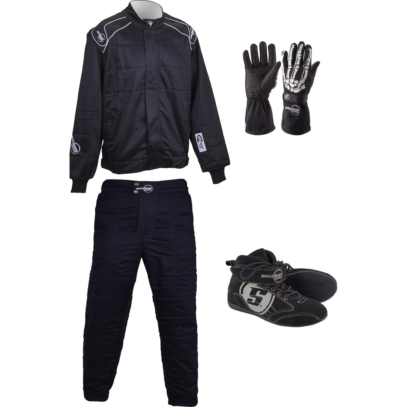 Endurance Racing Suit w/Skeleton Gloves & Viper Shoes, 2 Piece