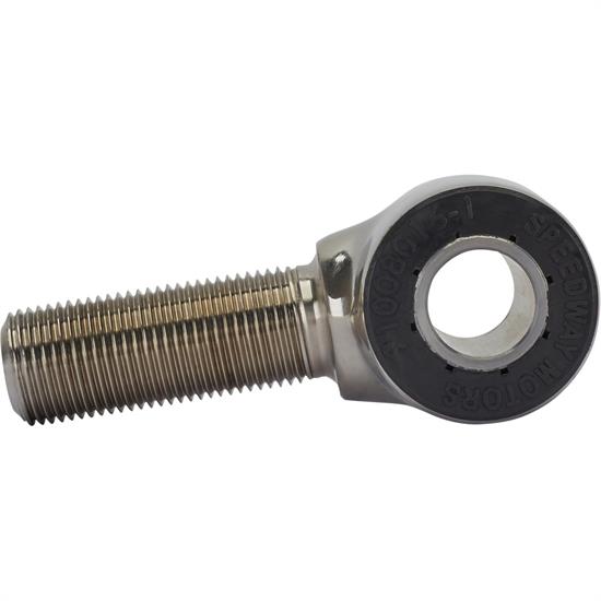 Speedway Forged Stainless 4-Bar Rod End, 3/4-16 RH Thread, Polished