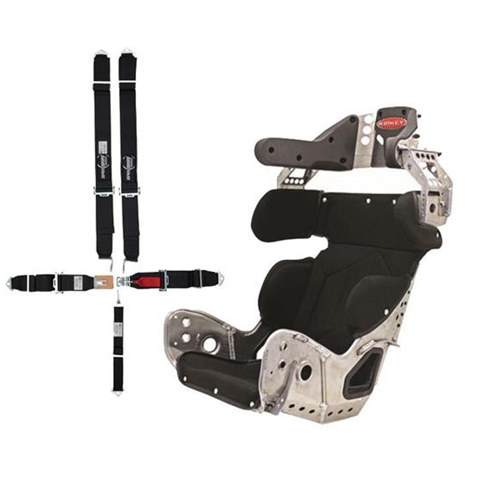 Kirkey 18 Degree Racing Seat, 18.5" w/Black 5 Point Harness