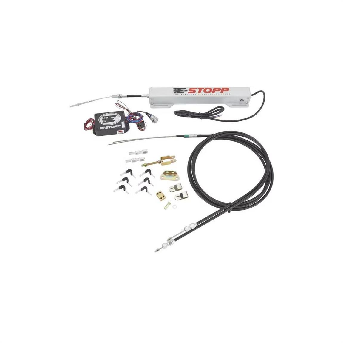 Electric Emergency Brake Kit with Cables and Brackets