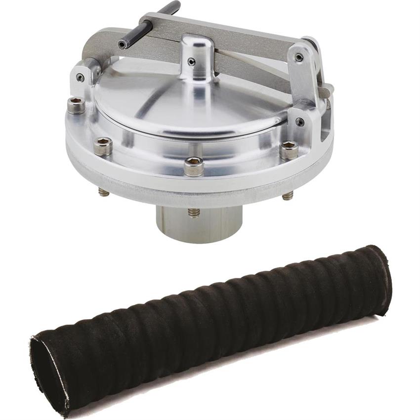 Large Positive Locking Flip-Up Gas Cap, Fender Fuel w/Filler Hose