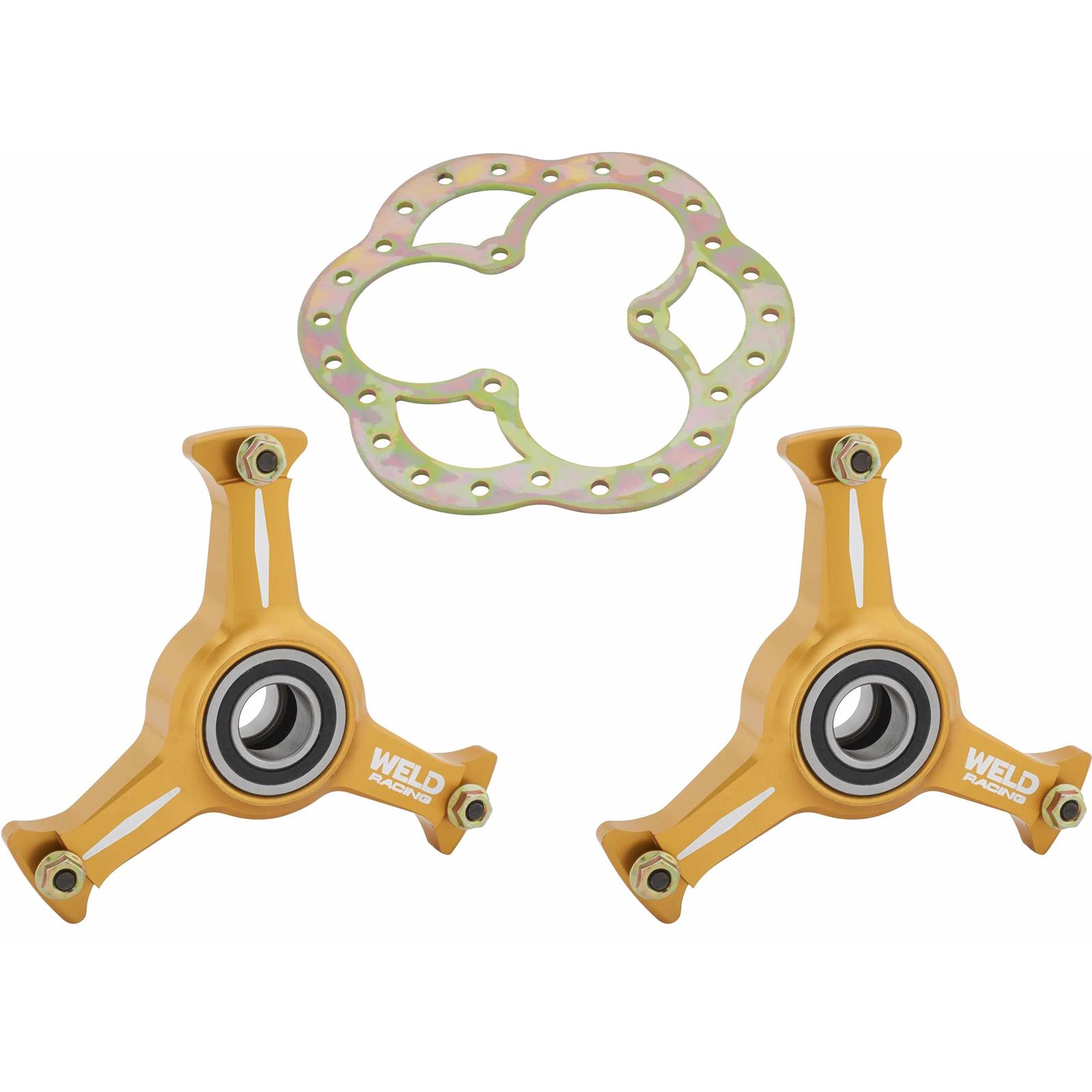 Weld Racing Micro Sprint/600 Ultra Gold Hub & Rotor Kit