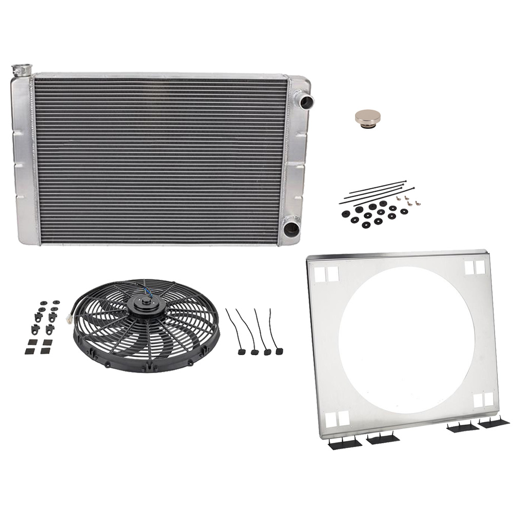 Universal SBC Double Pass Radiator Kit w/Electric Fan