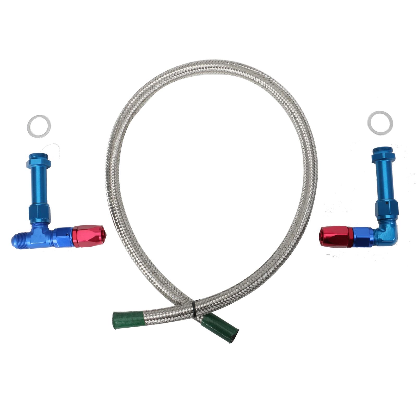 Braided Fuel Log Kit for 4150 Carburetor, Stainless Steel