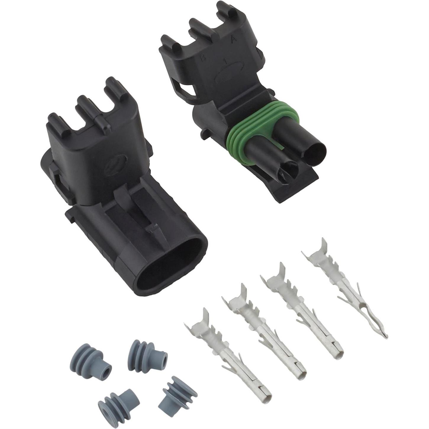 Speedway Two Wire Weatherpack Connectors, 14-16 Gauge