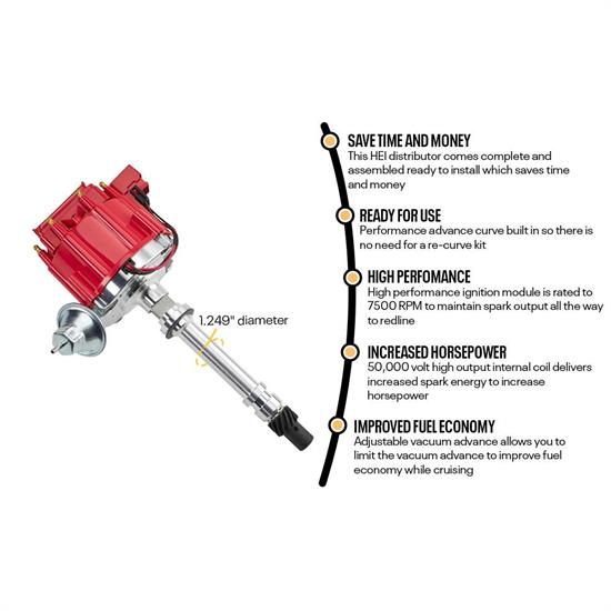 Speedway Blueprinted SBC/BBC Chevy HEI Distributor