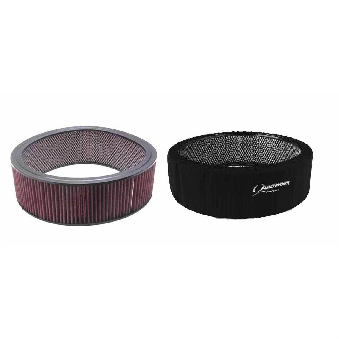 Washable Air Filter Element, 14 x 5 Inch w/Air Cleaner Outerwear