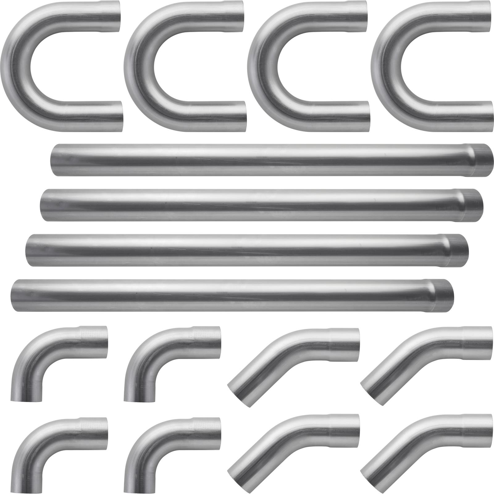 Universal Stainless Steel Dual Exhaust Bend Kit, 3-1/2-inch