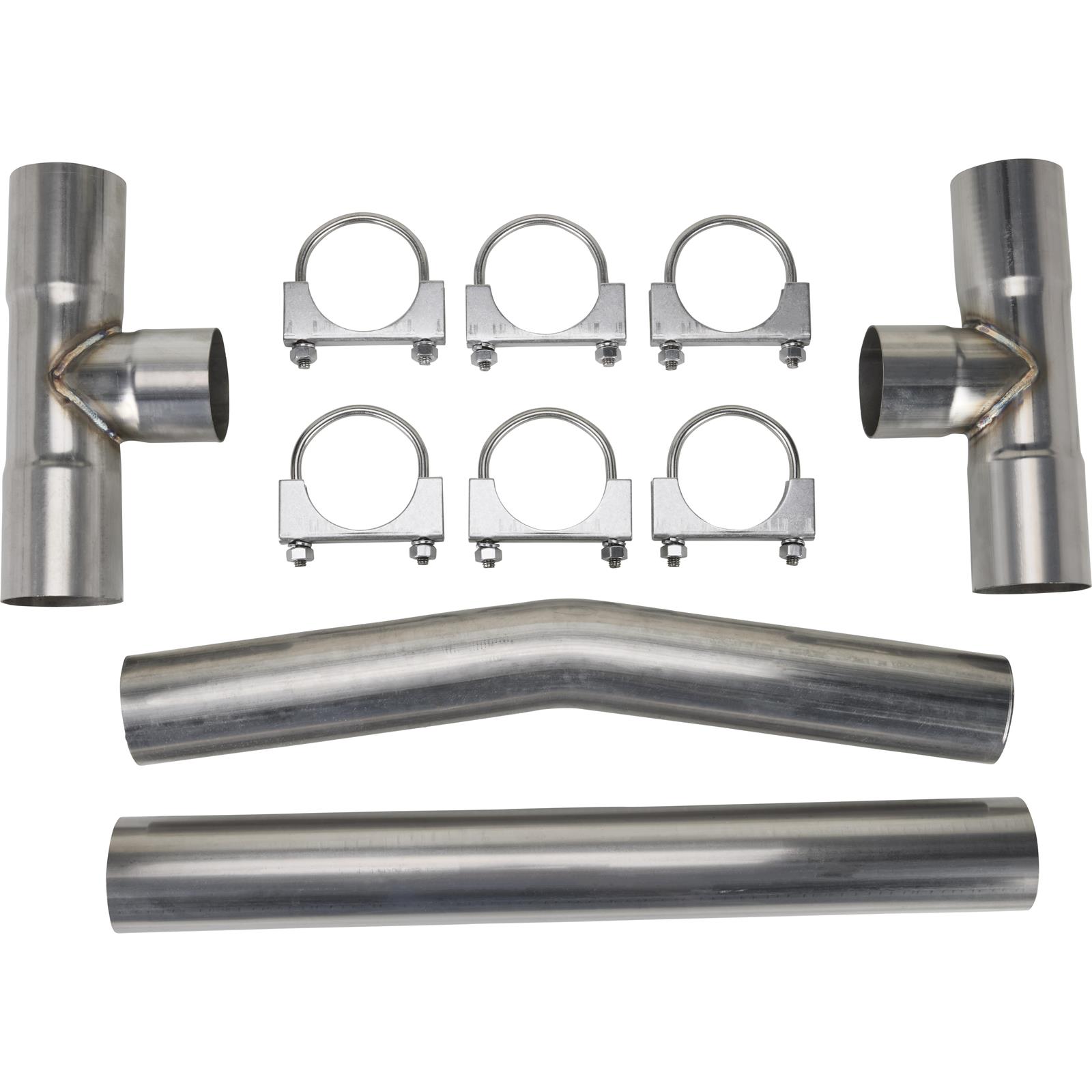 Universal Dual Exhaust Stainless H-Pipe Balance Tube Kit, 3"