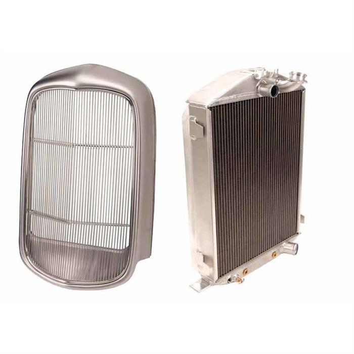 1932 Ford Deluxe Radiator for SBC w/Grille & Insert