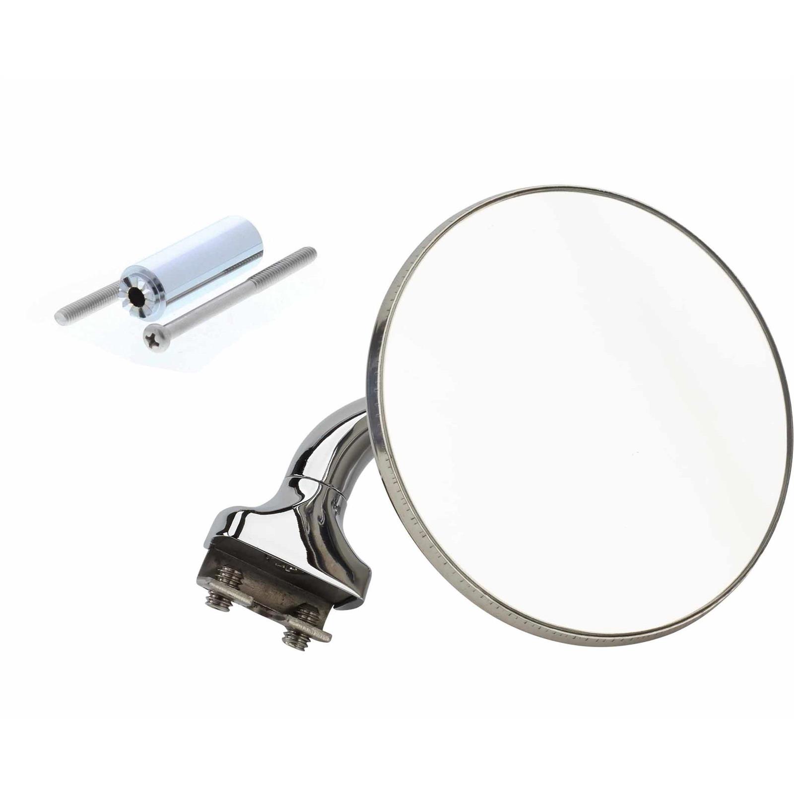 Universal Side Clamp-On Door Top Peep Mirror & Extension, 4 Inch