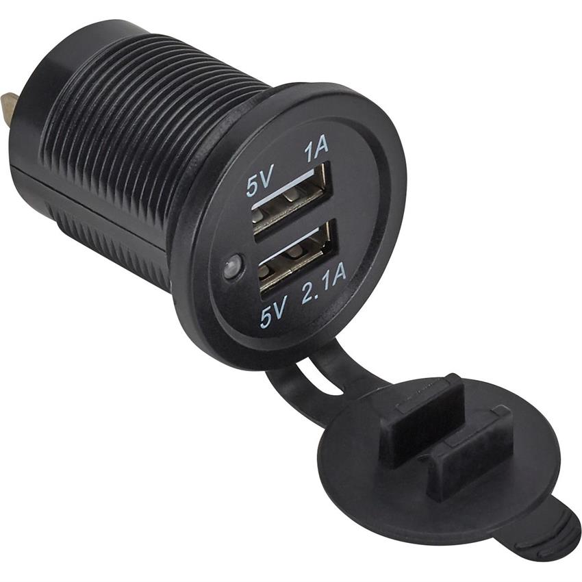 12V Dual USB Charger Port