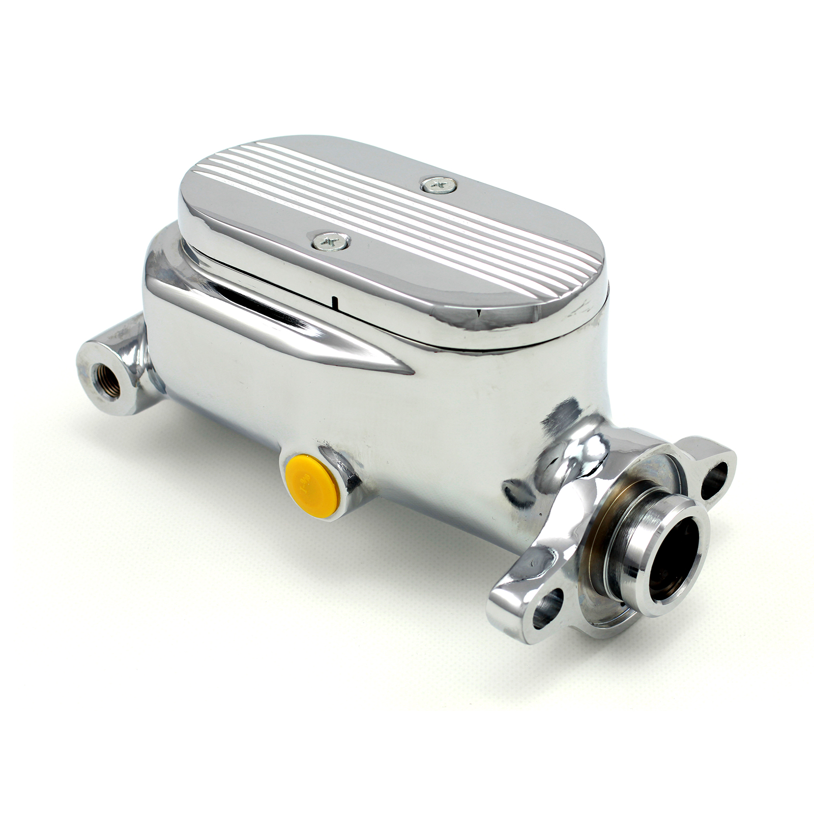 Universal GM, Finned Top Aluminum Brake Master Cylinder, Chrome