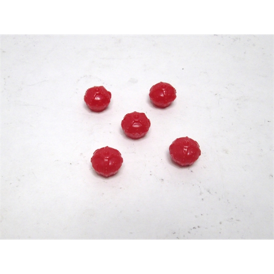 Garage Sale - Red Crown-Shaped Valve Stem Caps, Set of 5