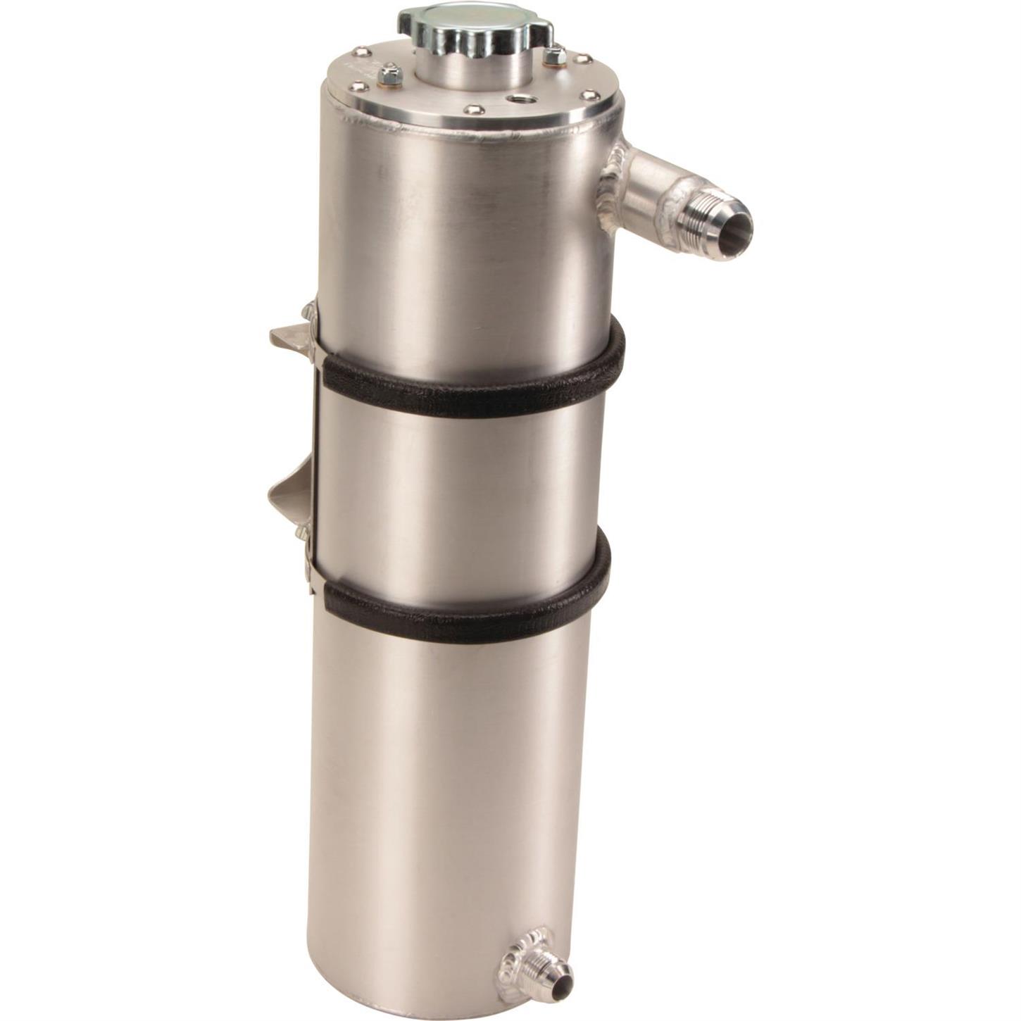 6 Inch Round Aluminum Dry Sump Tank, -16 AN Return -12 AN Pickup