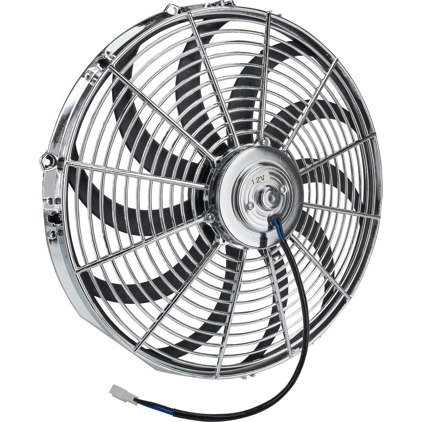 Chrome Curved Blade Electric Fan
