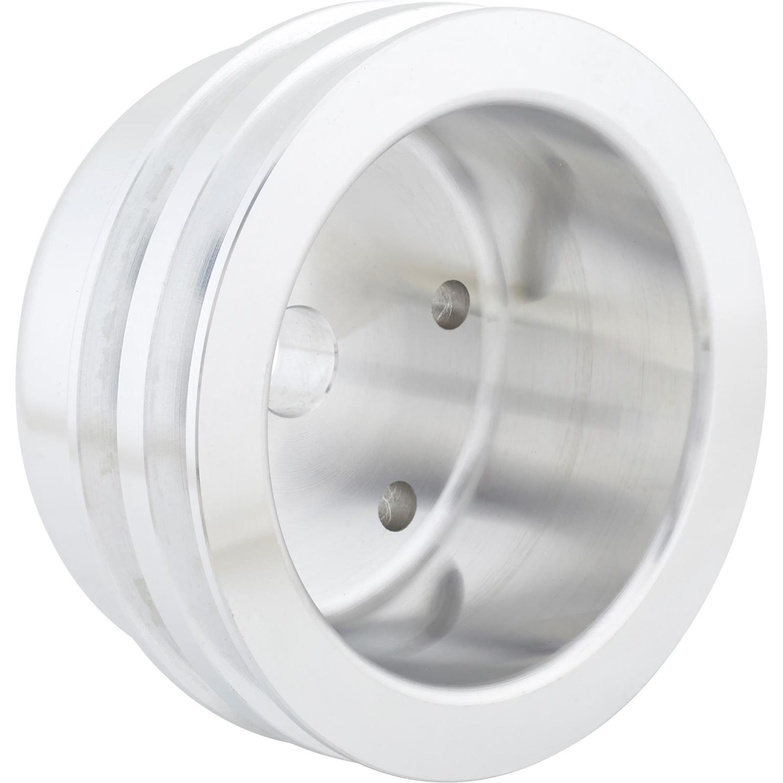 Small Block Chevy Cast Alum. Long Pump Double Groove Lower Pulley