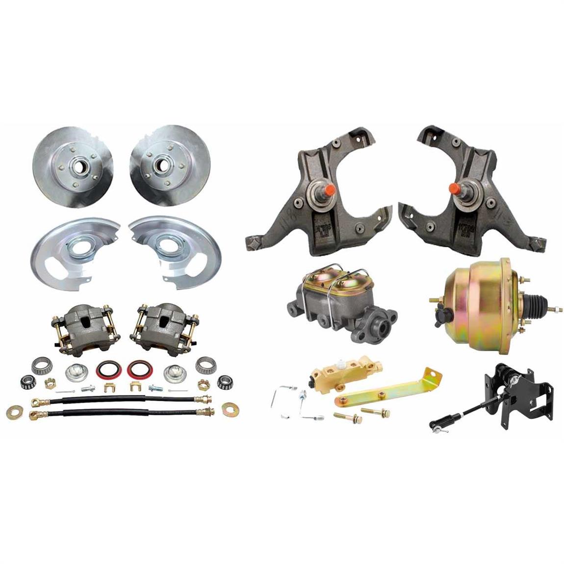 63-70 Booster/Cylinder, Bracket and Dropped Spindles w/Brake Kit