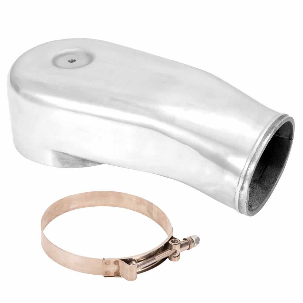 Carb Hat Air Bonnet Plenum, Single, 4 In & Stainless T-Bolt Clamp