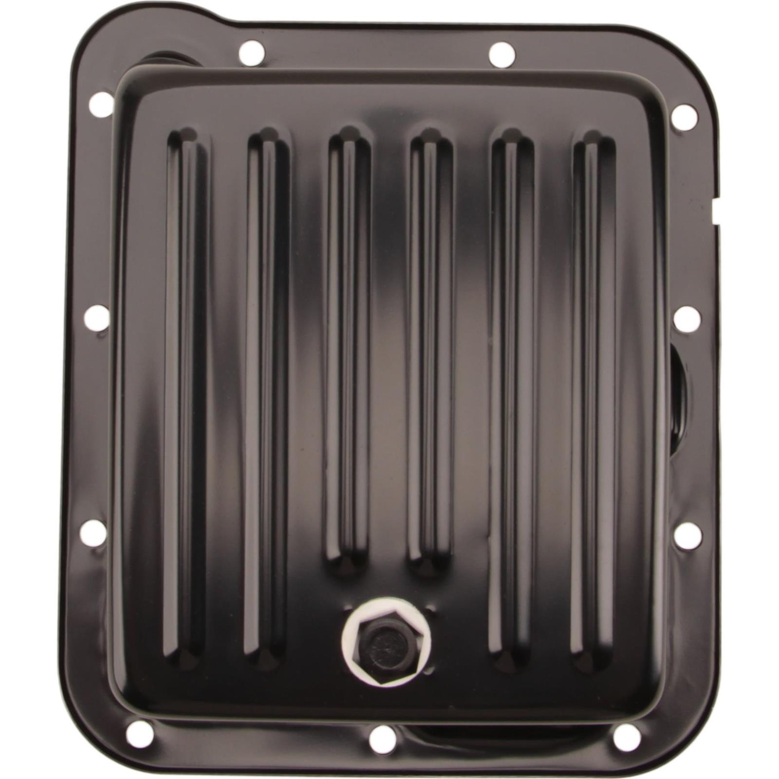 Ford C4 Transmission Pan, Case Fill Style, Black Steel