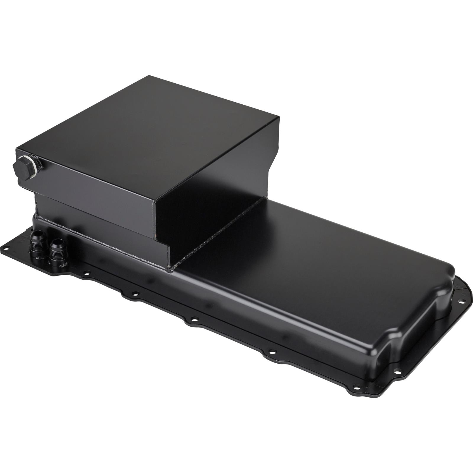 LS Engine Swap Conversion Low Profile Oil Pan, Black, 10 AN