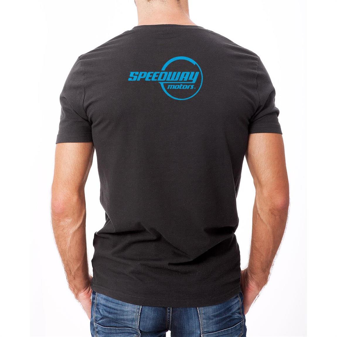 Speedway Streak T-Shirt, Blue on Gray