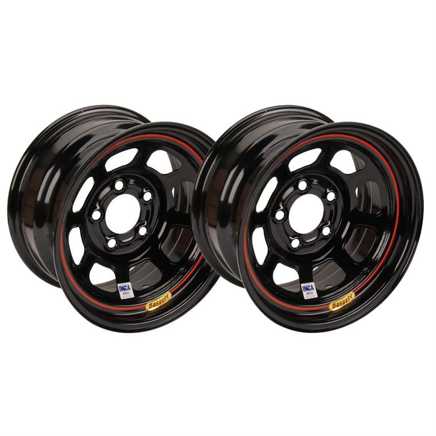 Bassett 15x8, 5x5, D-Hole, Non Beadlock IMCA, Wheels, Pair