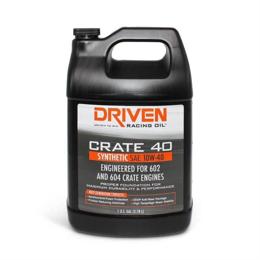 Driven Racing Oil 22408 10W40 Crate Engine Oil 1 Gallon Jug