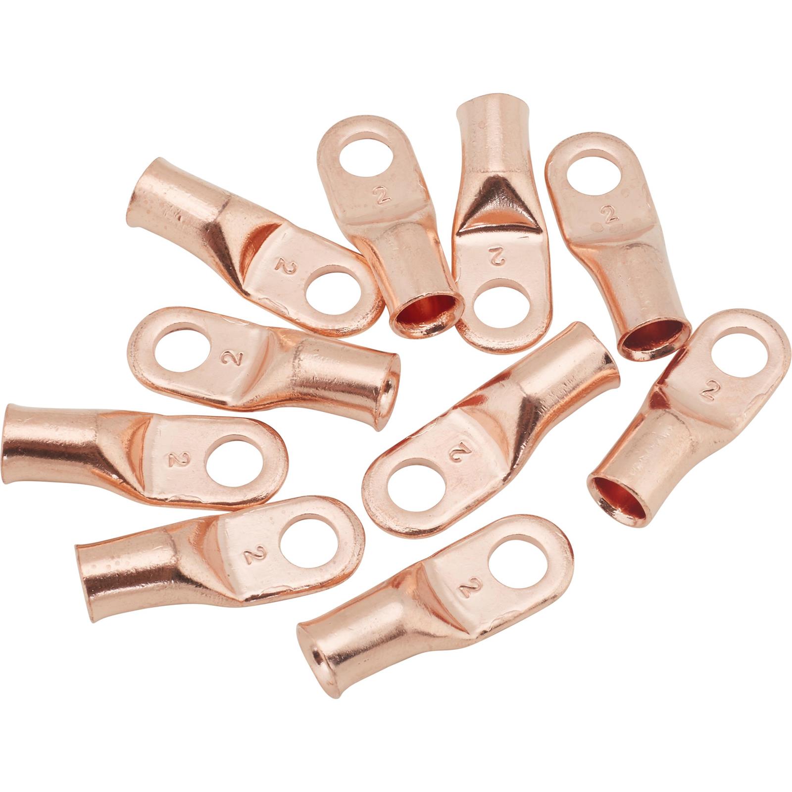 Copper Battery Cable Ends 2 Gauge 5 16 Inch Hole