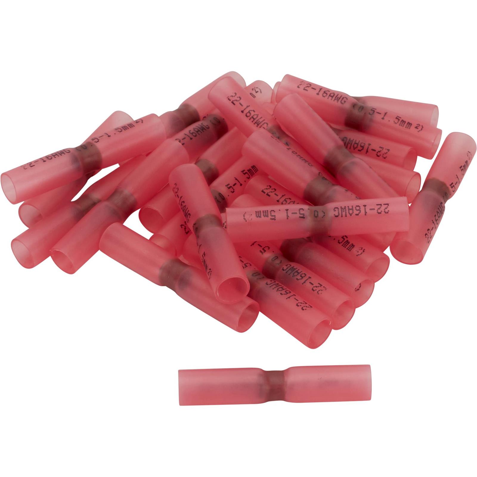 Pico 2252GT Butt Connectors, Red 22-16 AWG, 25 Pc
