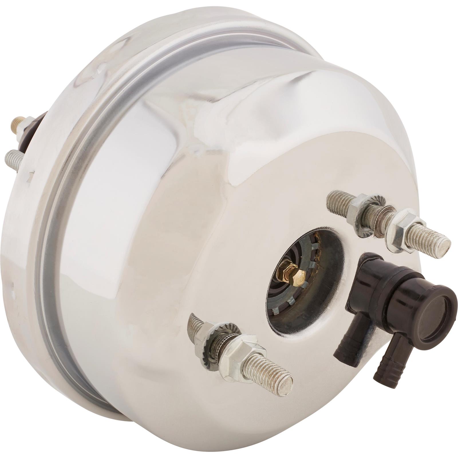Speedway Single Diaphragm Power Brake Booster, 7 Inch, Chrome Finish