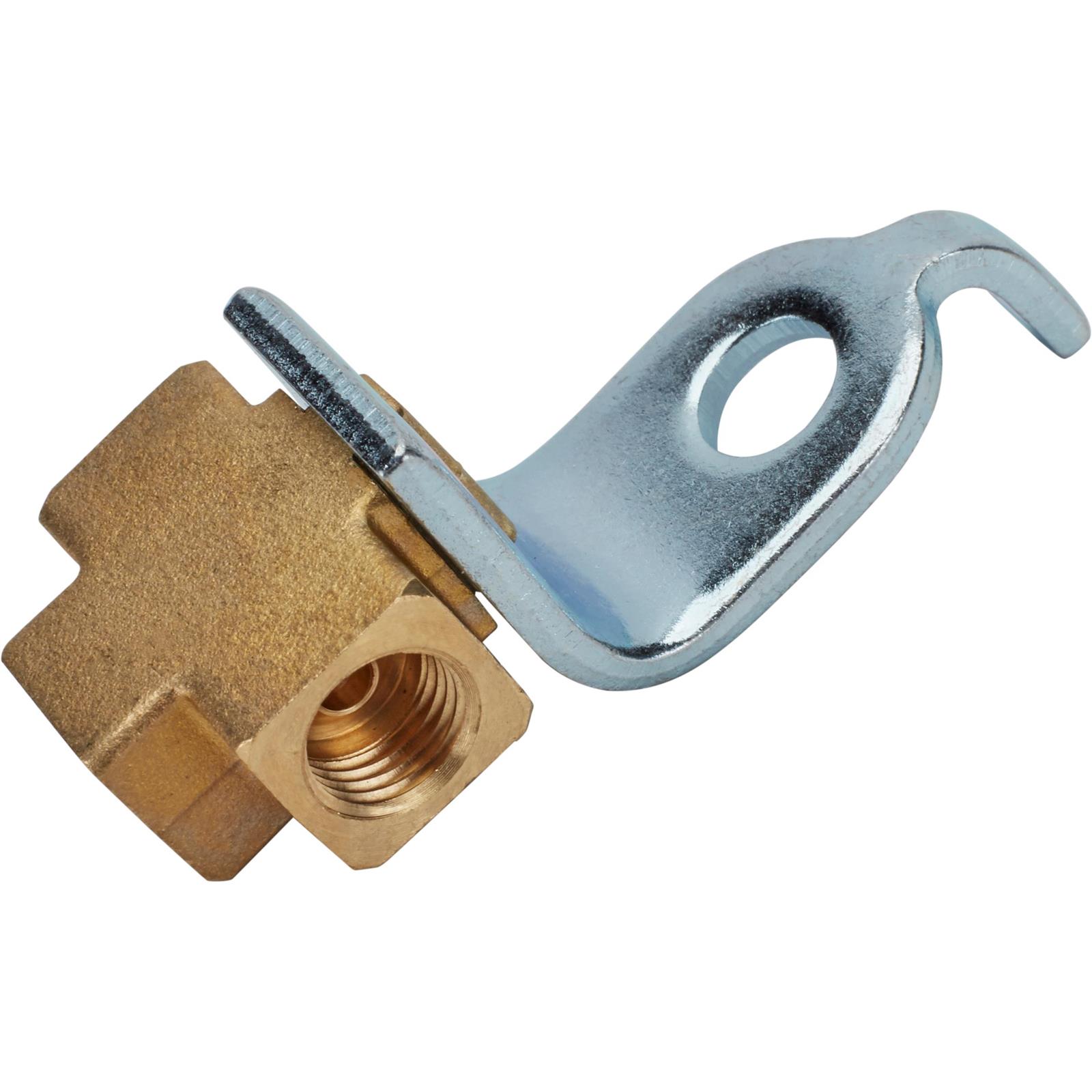 3/8 Inch-24 IFF Each Port with Bracket, Plain Adapter Tee