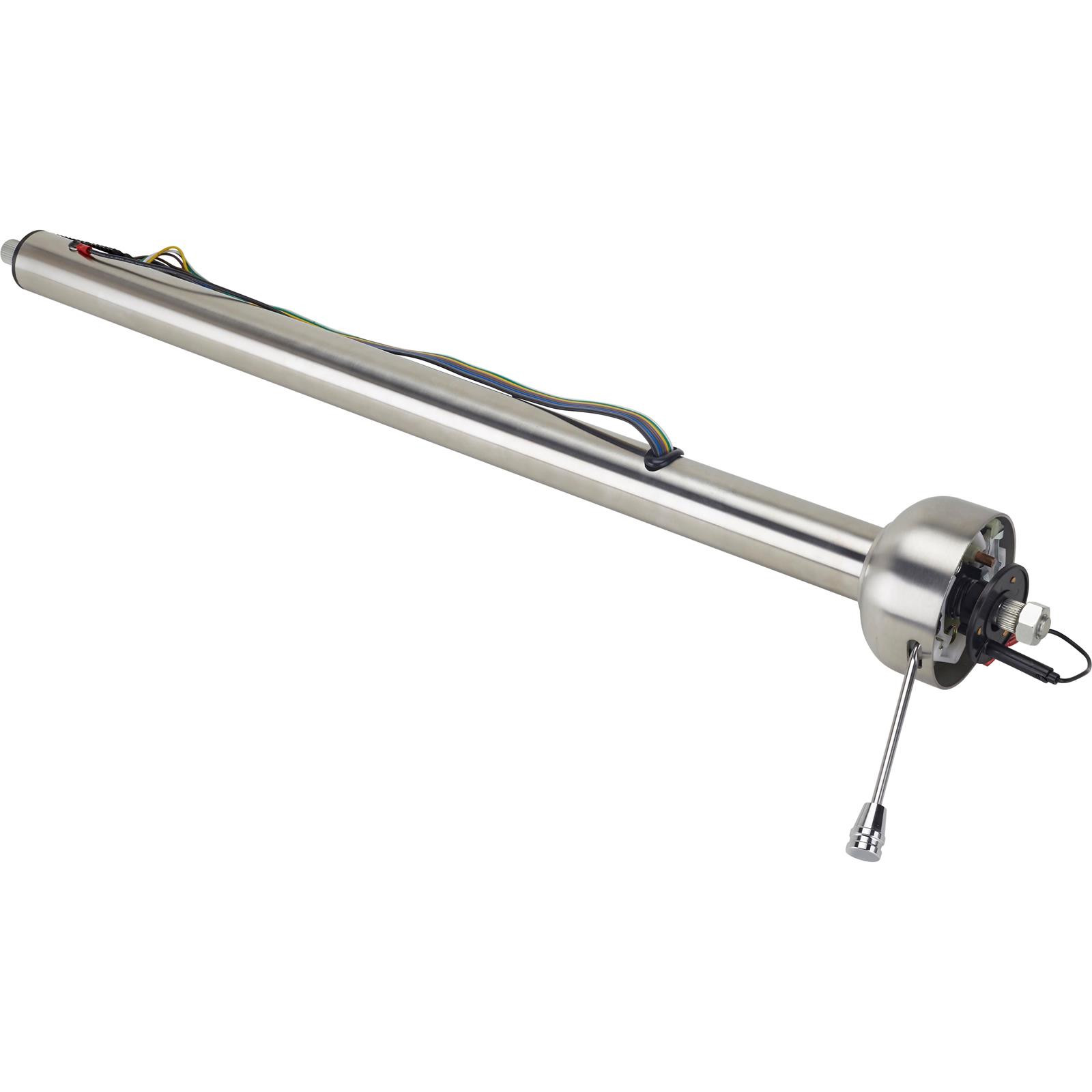 Hot Rod Nostalgia Steering Column, 30 Inch, Plain Stainless Steel