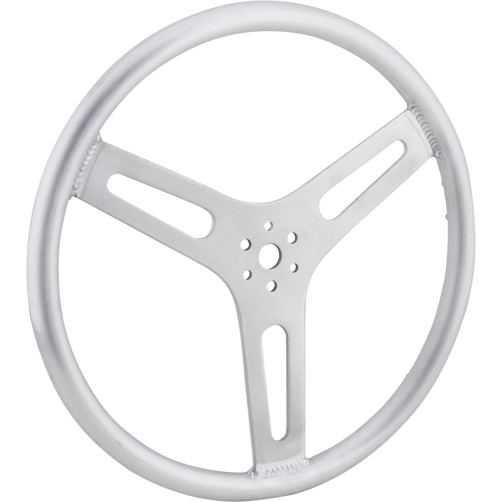 15 Inch 3 Spoke Outlaw Steering Wheel, Aluminum