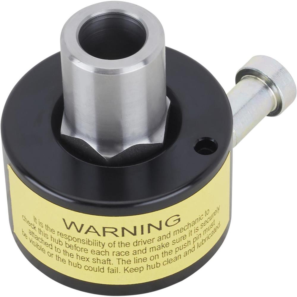 Aluminum Quick Release Steering Wheel Hub, Hex, 5/8 Inch, Black