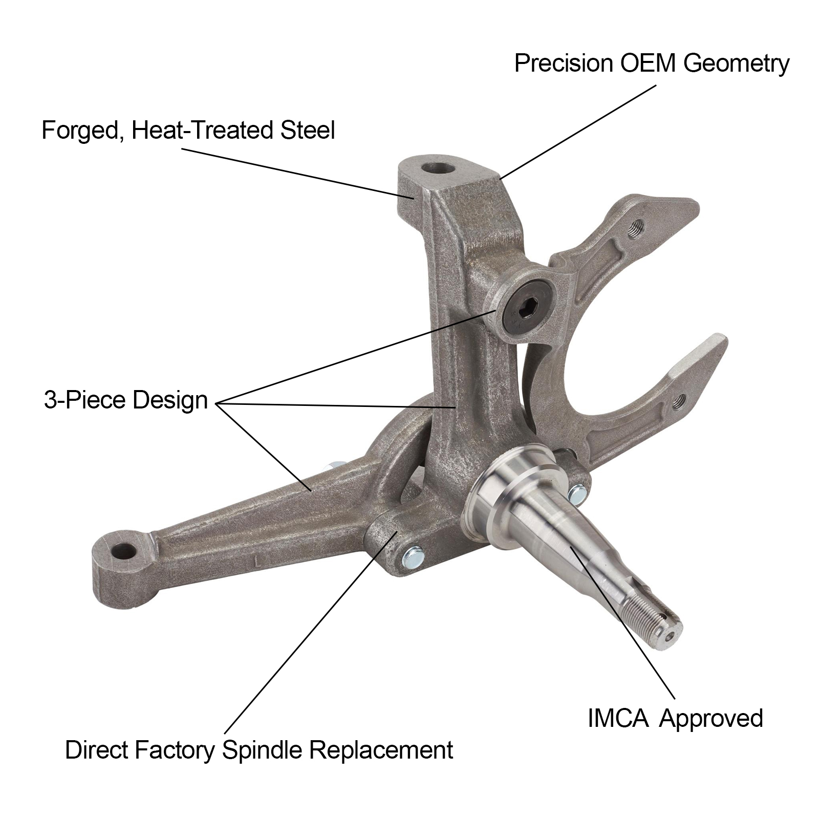 Speedway Motors 3-Piece 1979-Up GM Metric Midsize Spindle