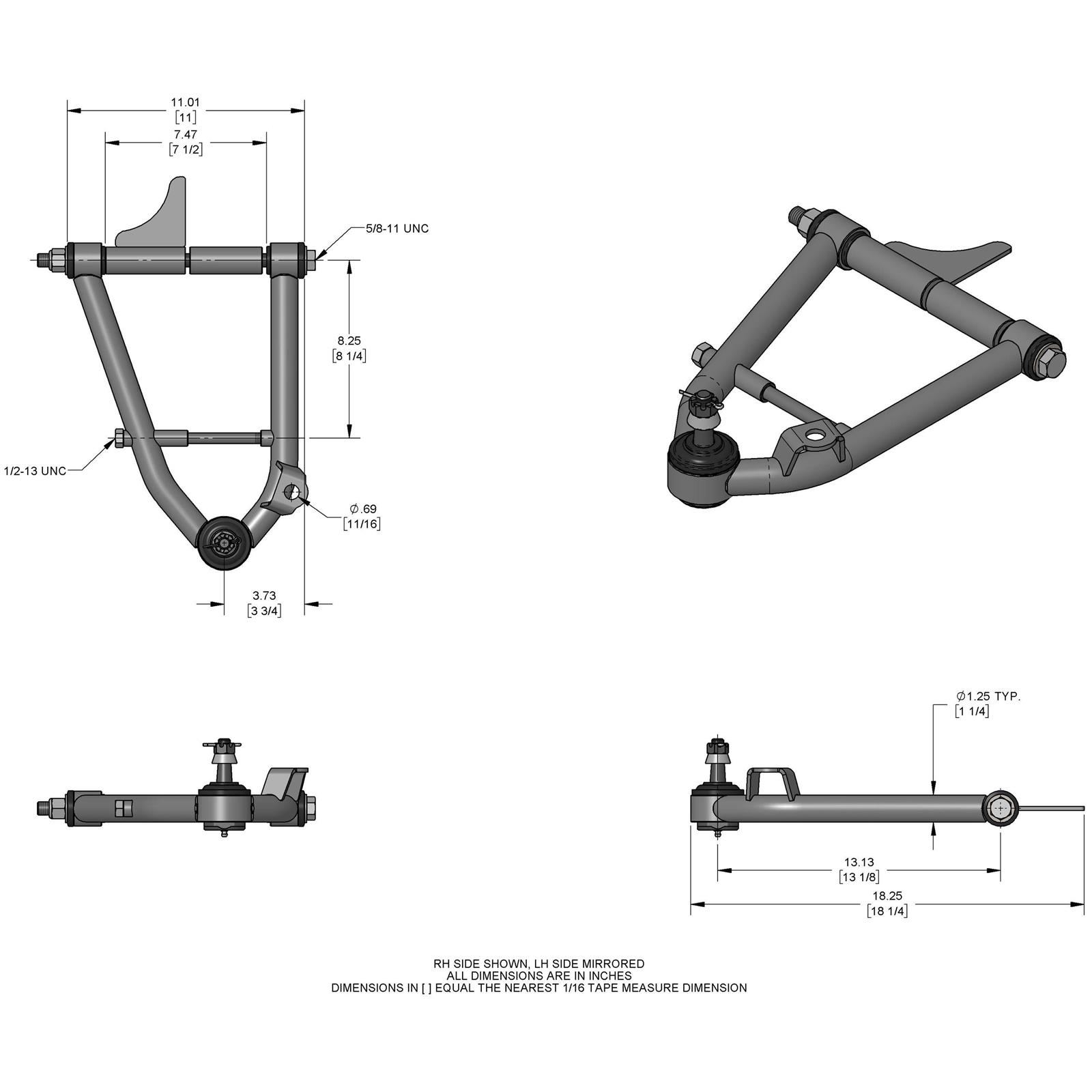 Mustang II IFS, Drop Spindles, 500 Coilovers, Manual Rack, 4-3/4