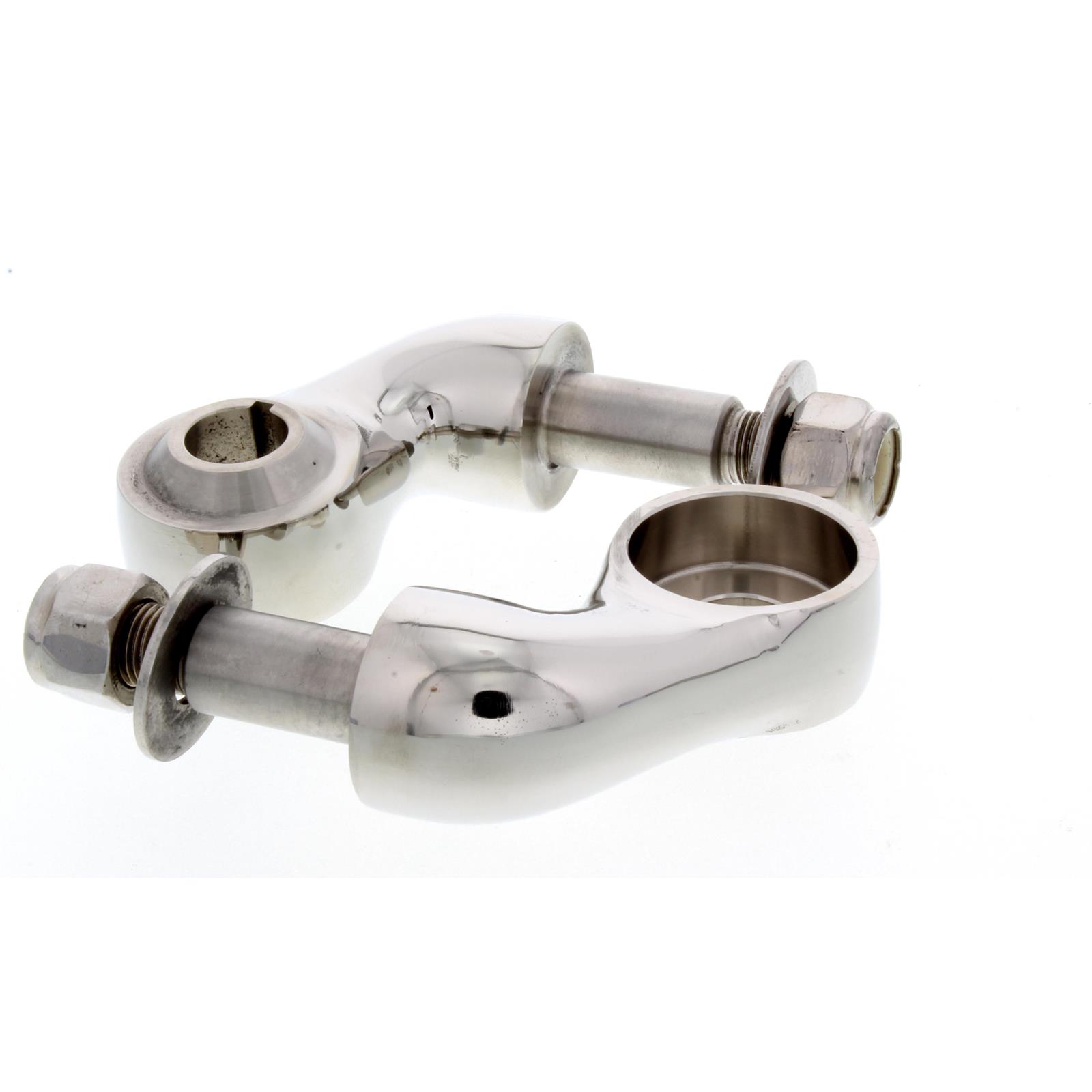 Speedway Forged Lower Shock Mounts for Front Solid Axle, Stainless