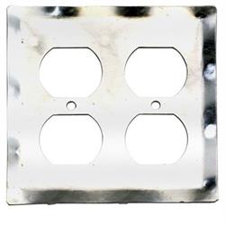 Diamond Plate Dual Outlet Cover Plates