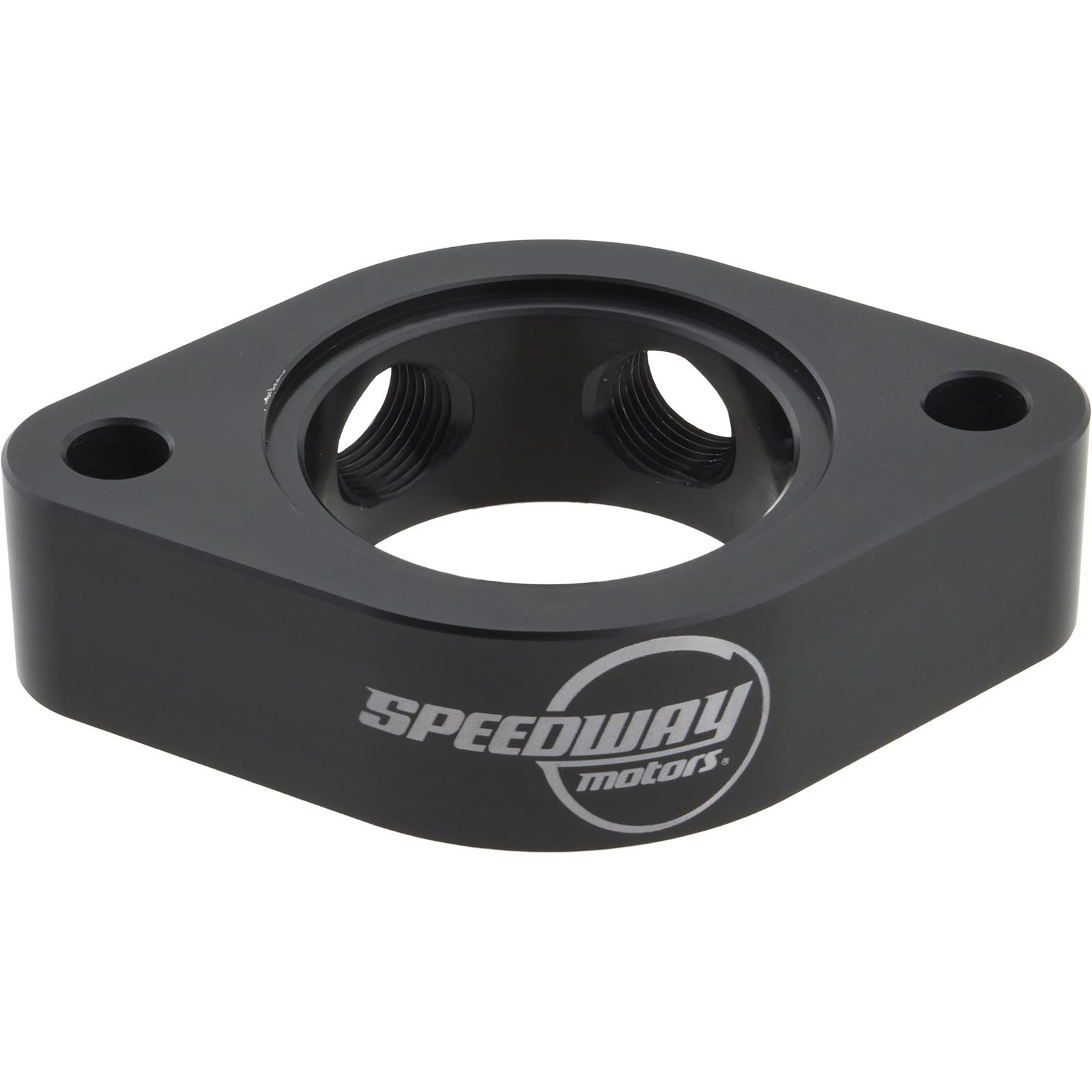 2-Port Water Neck Riser for Edelbrock 8895 or SBC, 3/8 Inch NPT